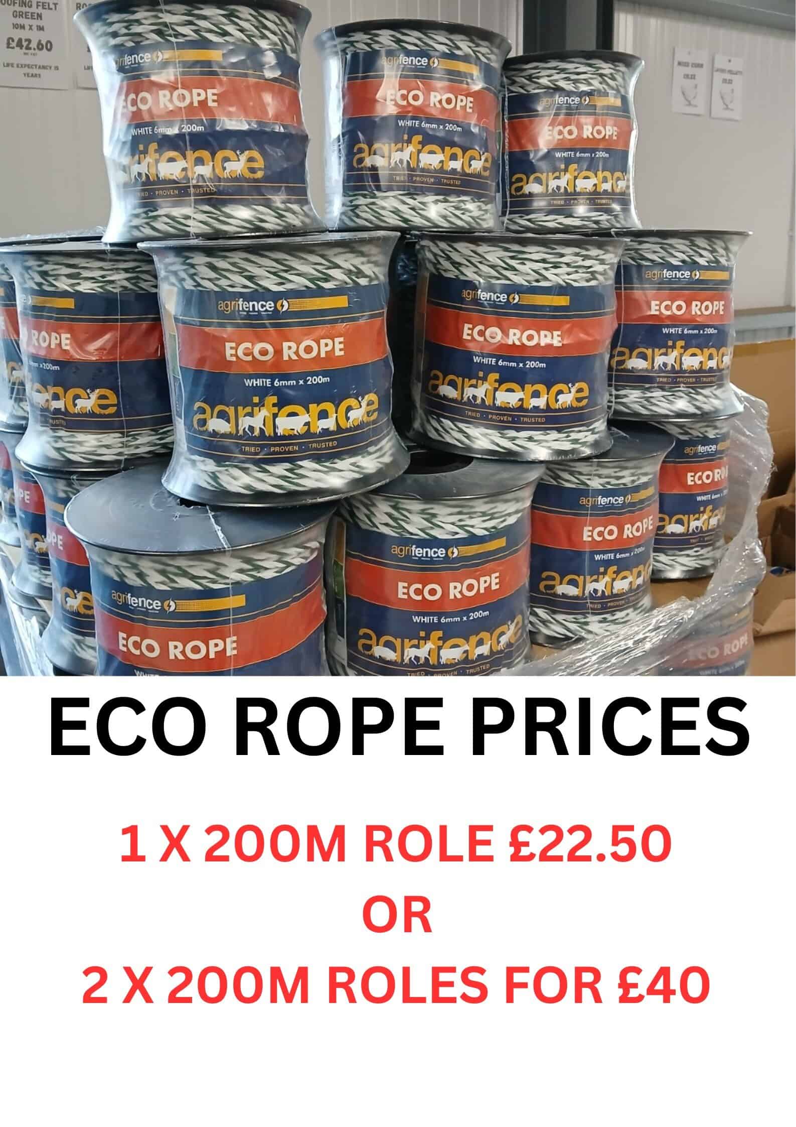 High Visibility Agrifence Eco Rope Fence Tape - Ideal For Grazing